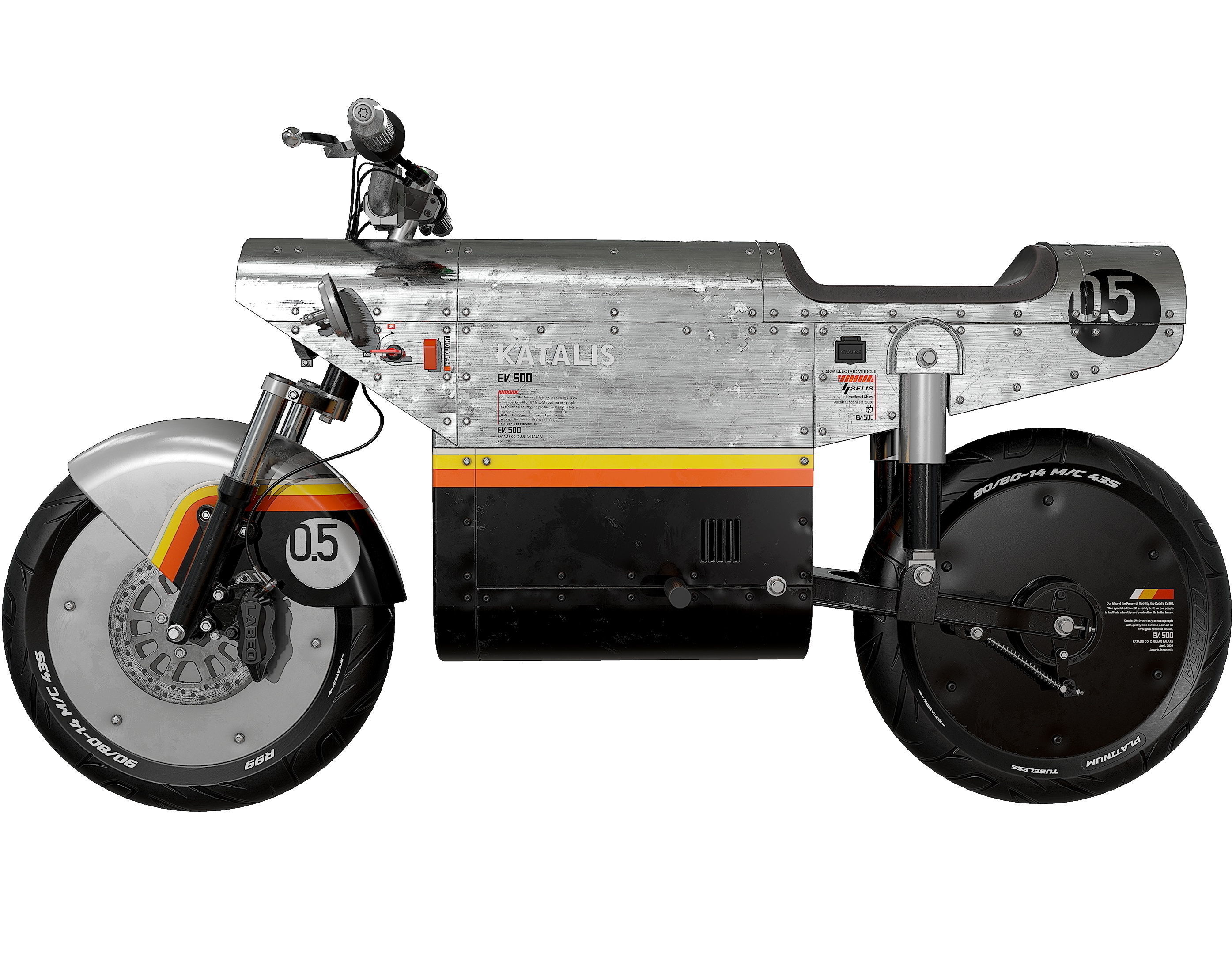 3D model KATALIS EV500 Electric Bike VR / AR / low-poly | CGTrader