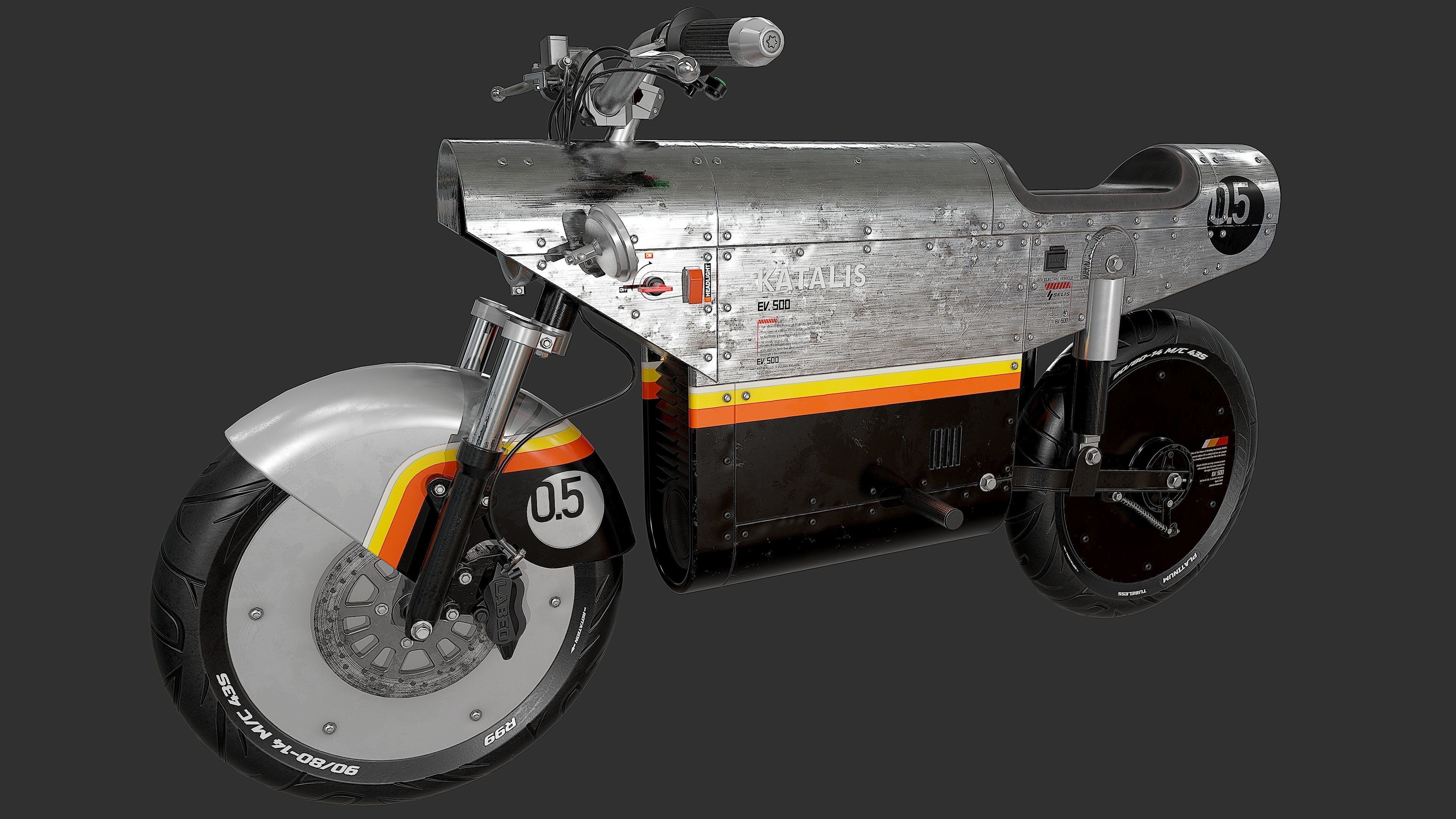 3D model KATALIS EV500 Electric Bike VR / AR / low-poly | CGTrader