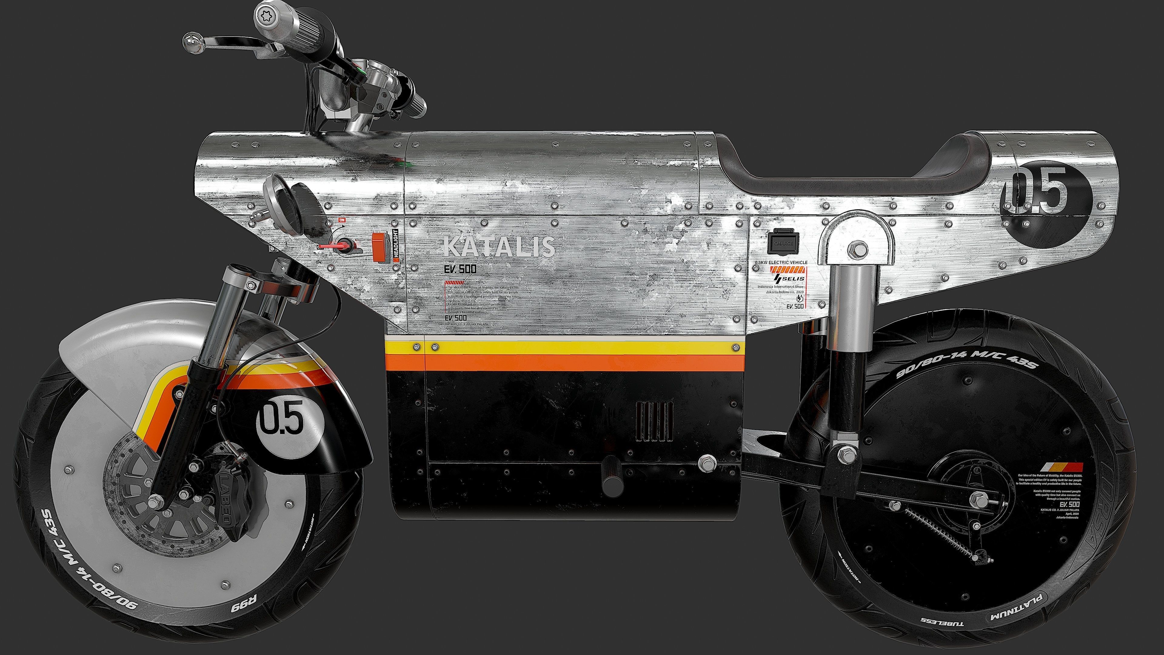 3D model KATALIS EV500 Electric Bike VR / AR / low-poly | CGTrader