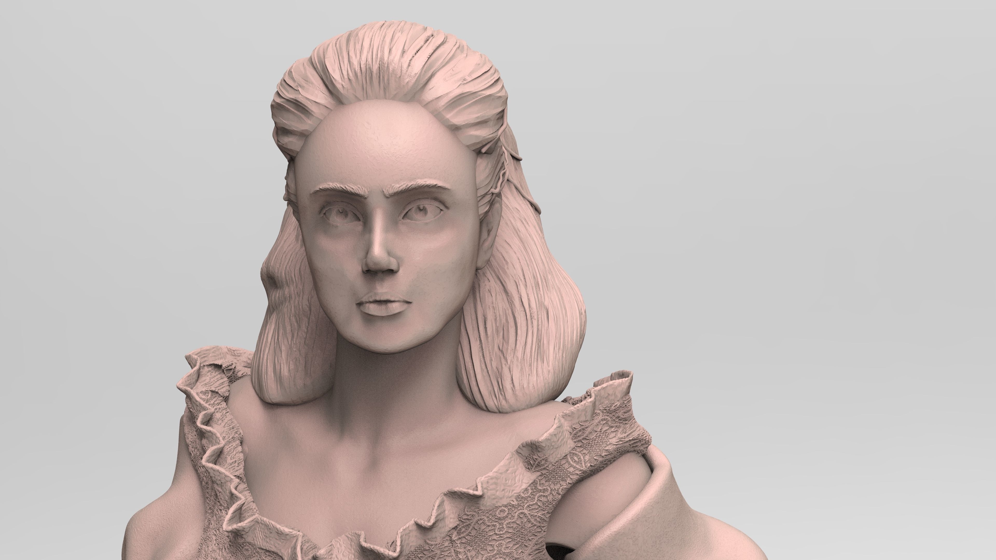 Sculpture of Sarah From Labyrinth 3D model 3D printable | CGTrader