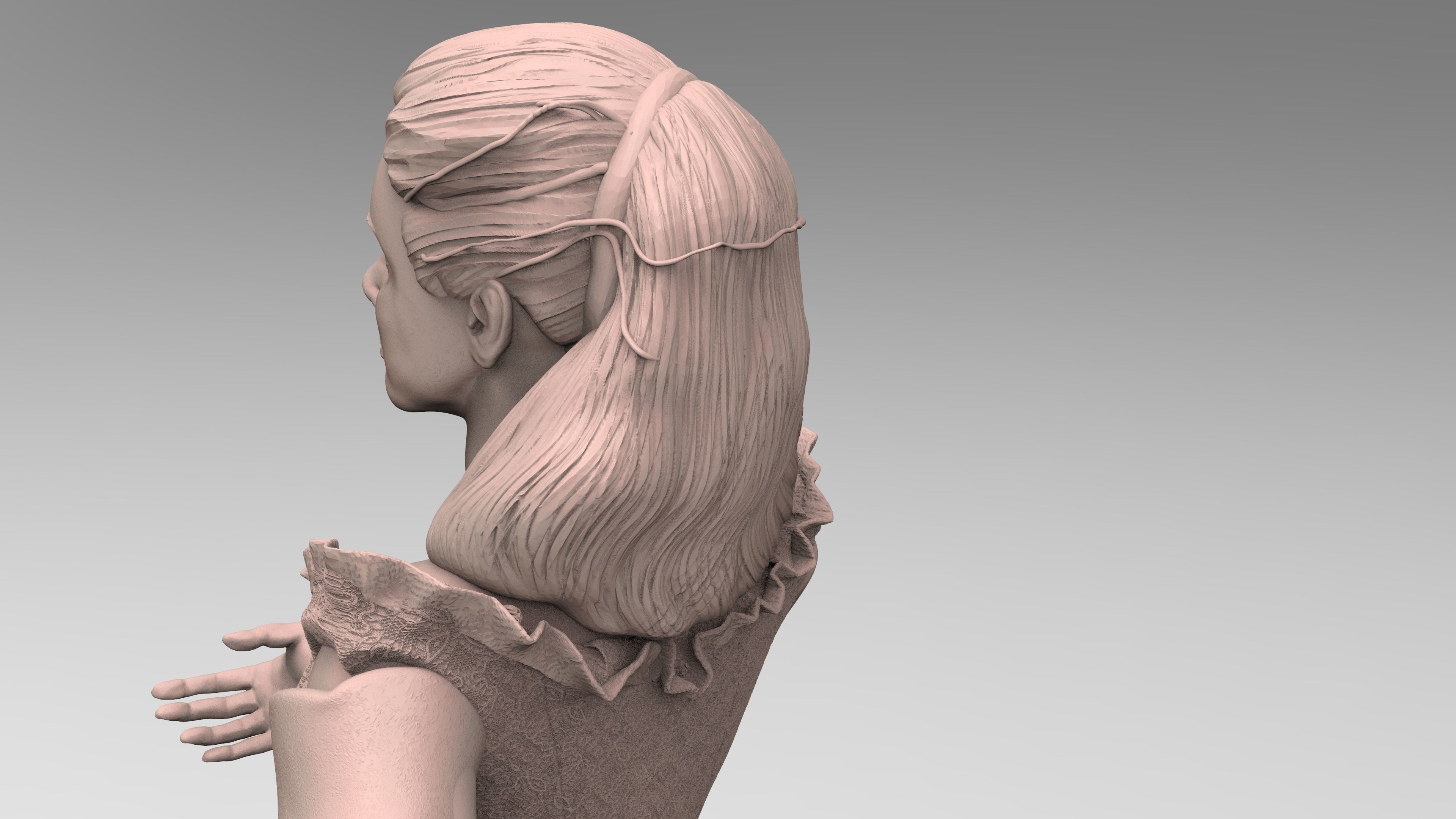 Sculpture of Sarah From Labyrinth 3D model 3D printable | CGTrader