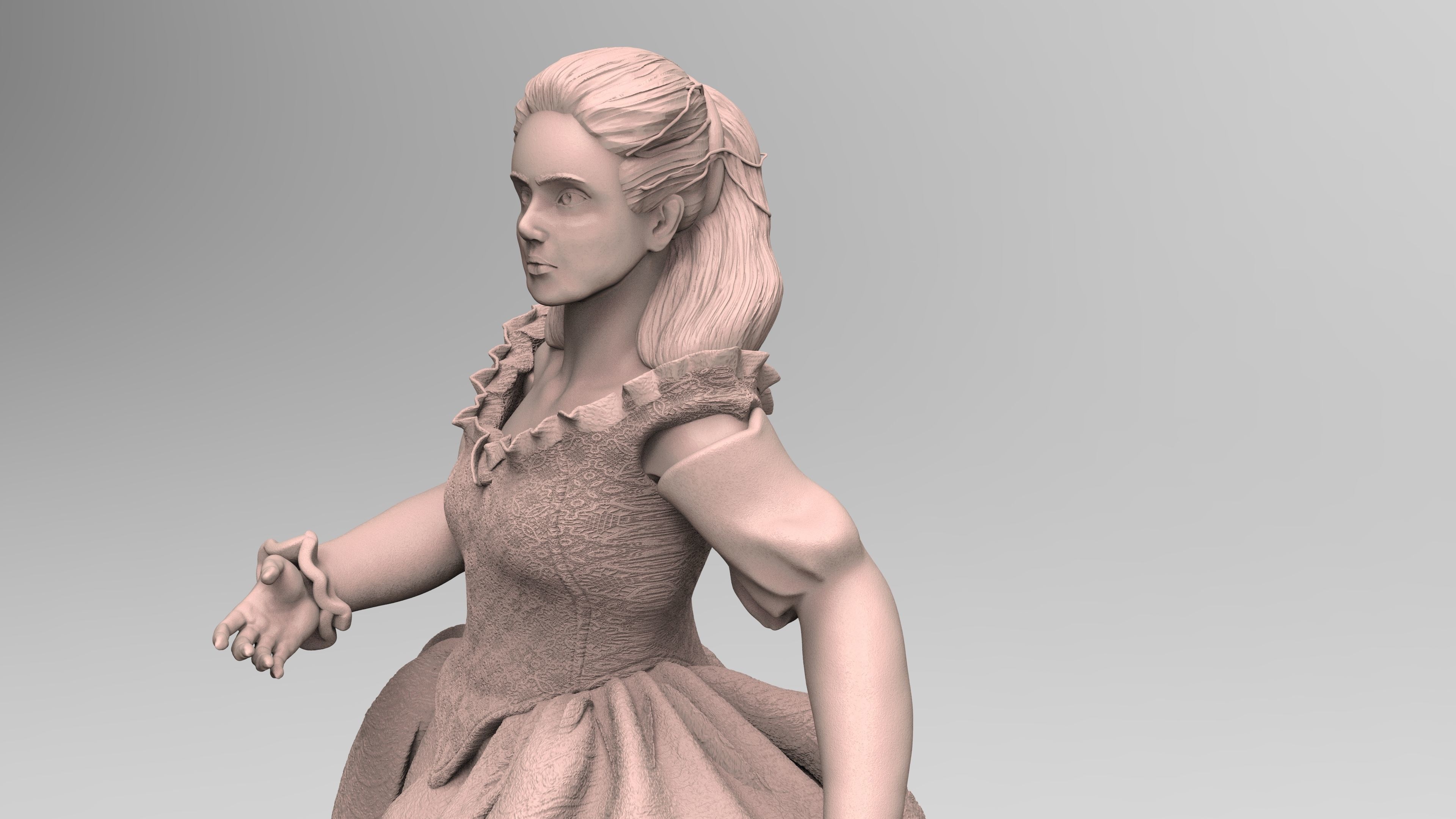 Sculpture of Sarah From Labyrinth 3D model 3D printable | CGTrader
