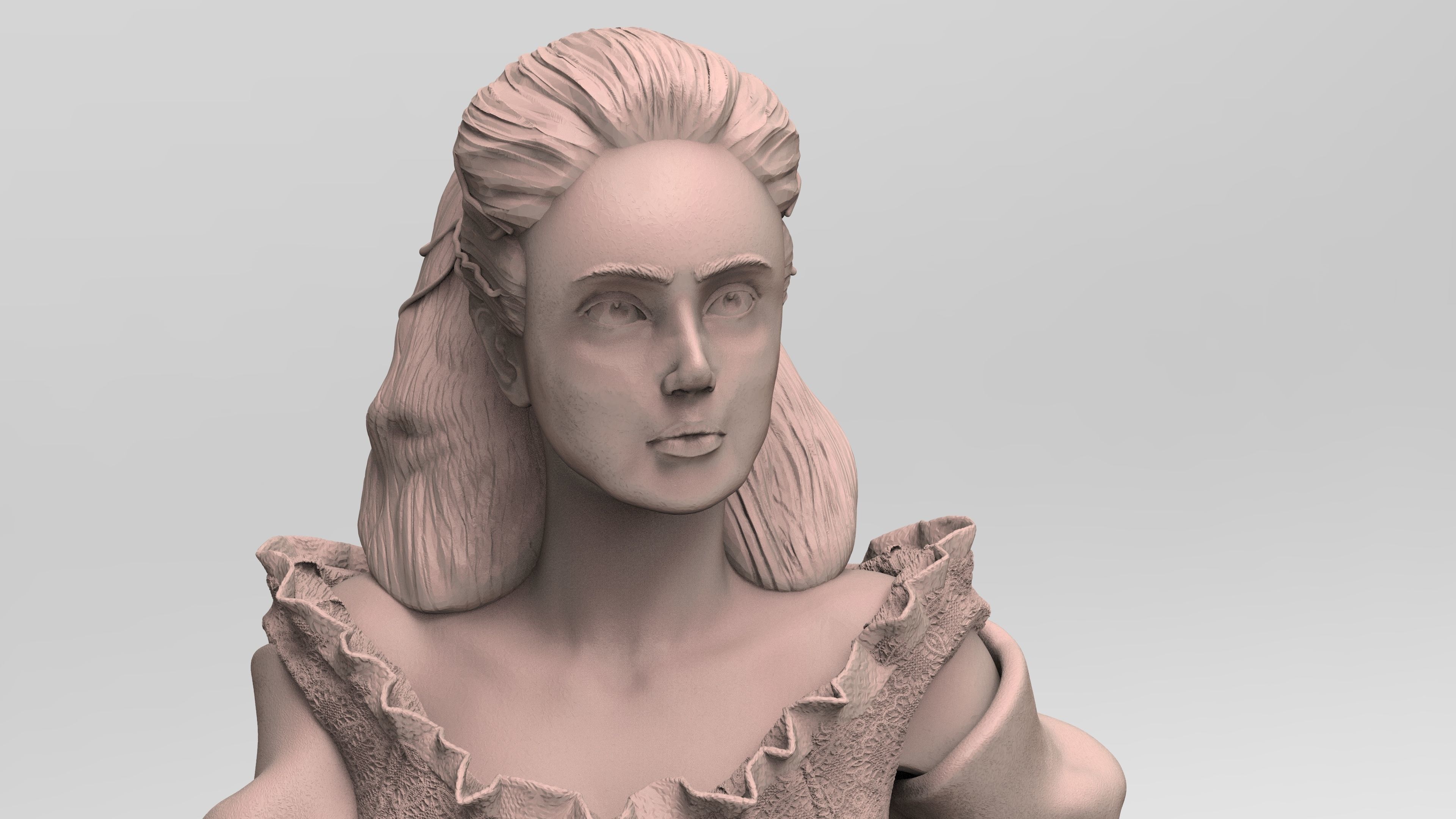 Sculpture of Sarah From Labyrinth 3D model 3D printable | CGTrader