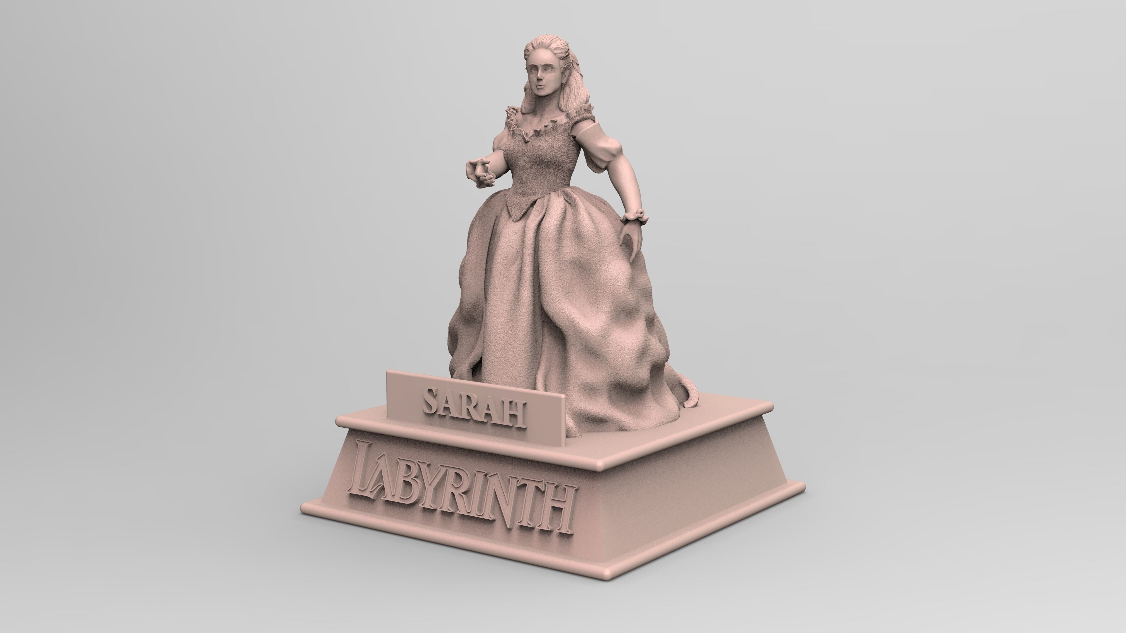 Sculpture of Sarah From Labyrinth 3D model 3D printable | CGTrader