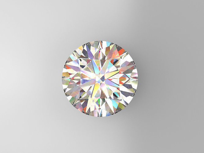 Round Brilliant Cut Diamond 3D model 3D printable | CGTrader