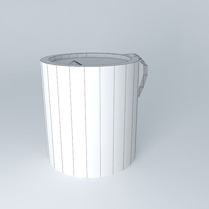 biere wooden bucket free 3D model | CGTrader