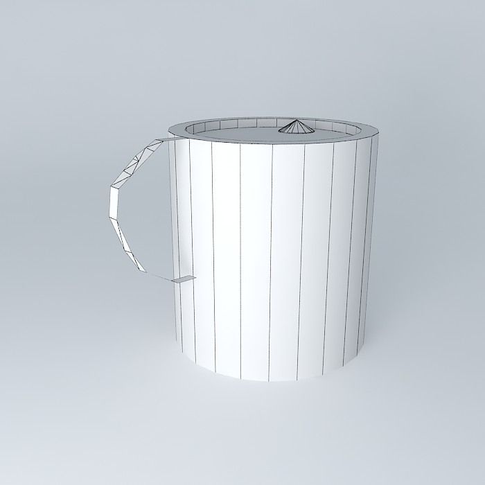 biere wooden bucket free 3D model | CGTrader