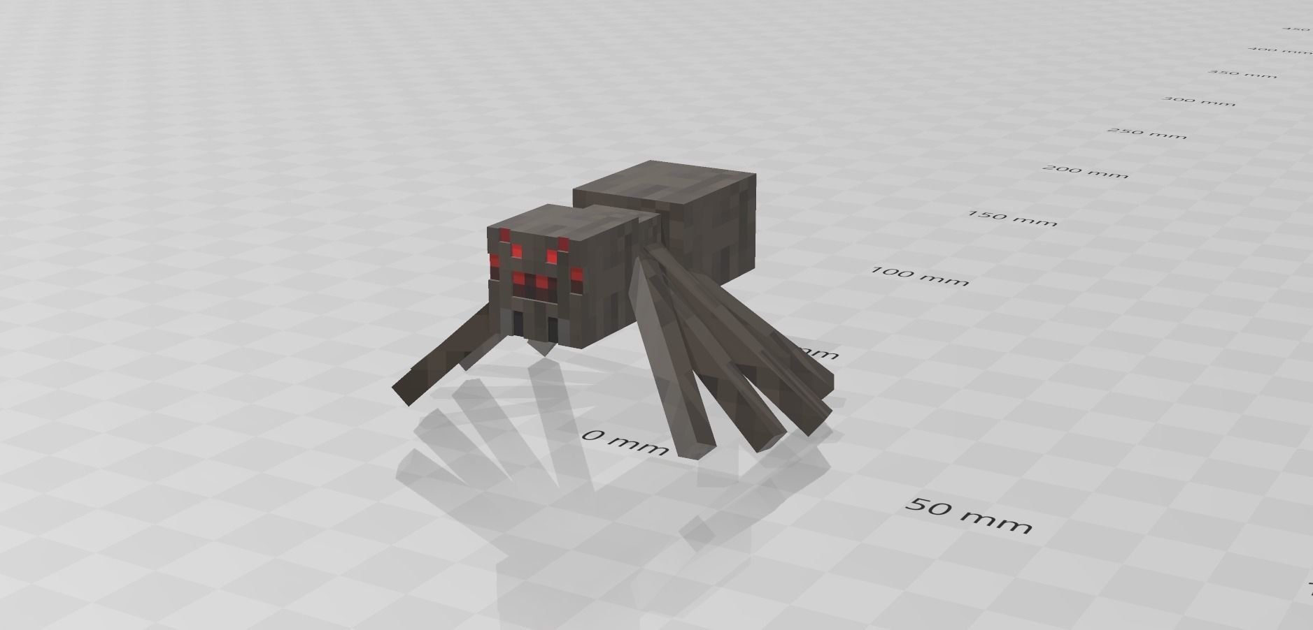 Spider minecraft with eyes 3D model 3D printable | CGTrader