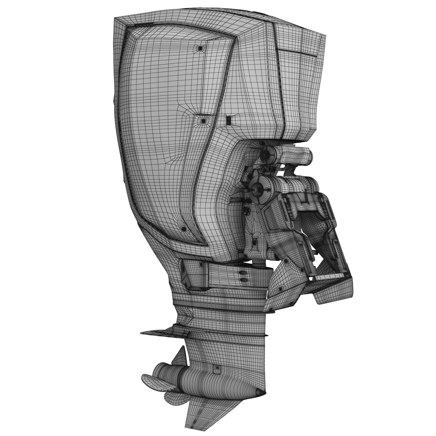 Evinrude E-TEC G2 Outboard Motor 3D Model 3D model | CGTrader
