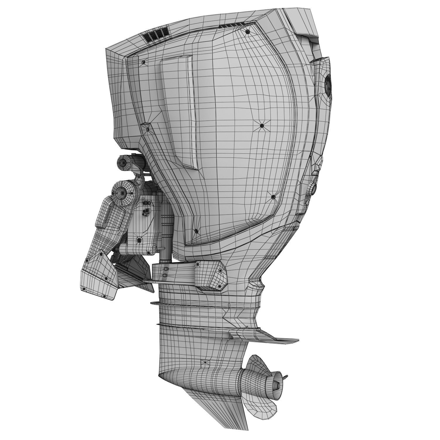 Evinrude E-TEC G2 Outboard Motor 3D Model 3D model | CGTrader