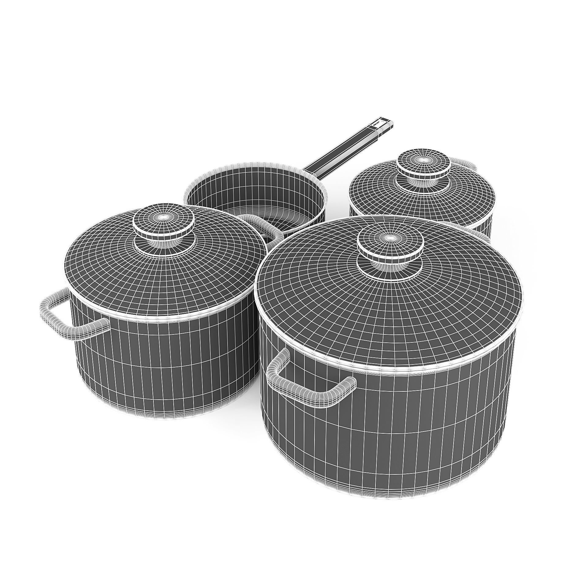 Kitchen Pots 3D model | CGTrader