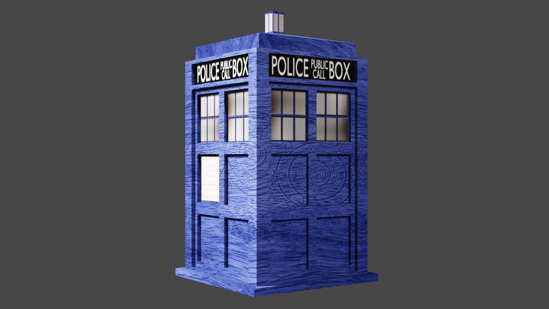 Doctor Who Tardis 3D model rigged | CGTrader
