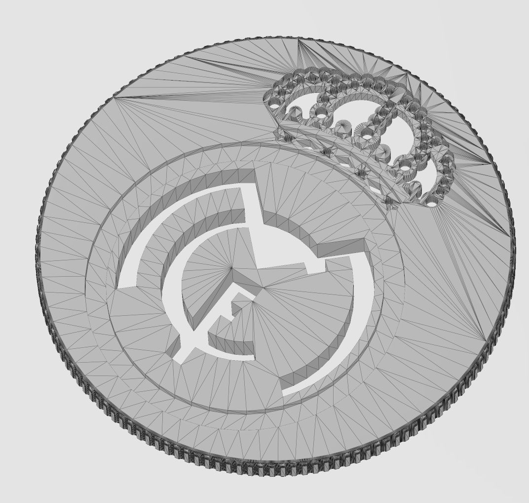 Real Madrid logo pendant and coin 3D model 3D printable | CGTrader