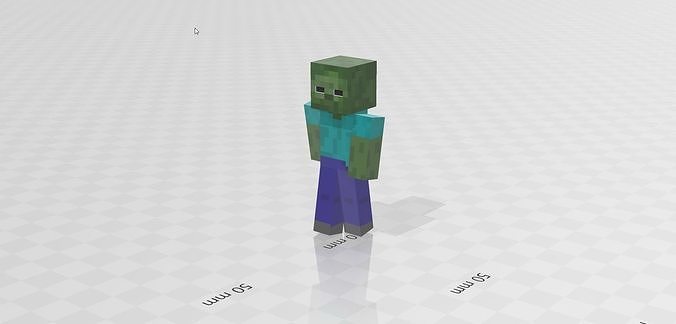 Zombie minecraft 3D model 3D printable | CGTrader