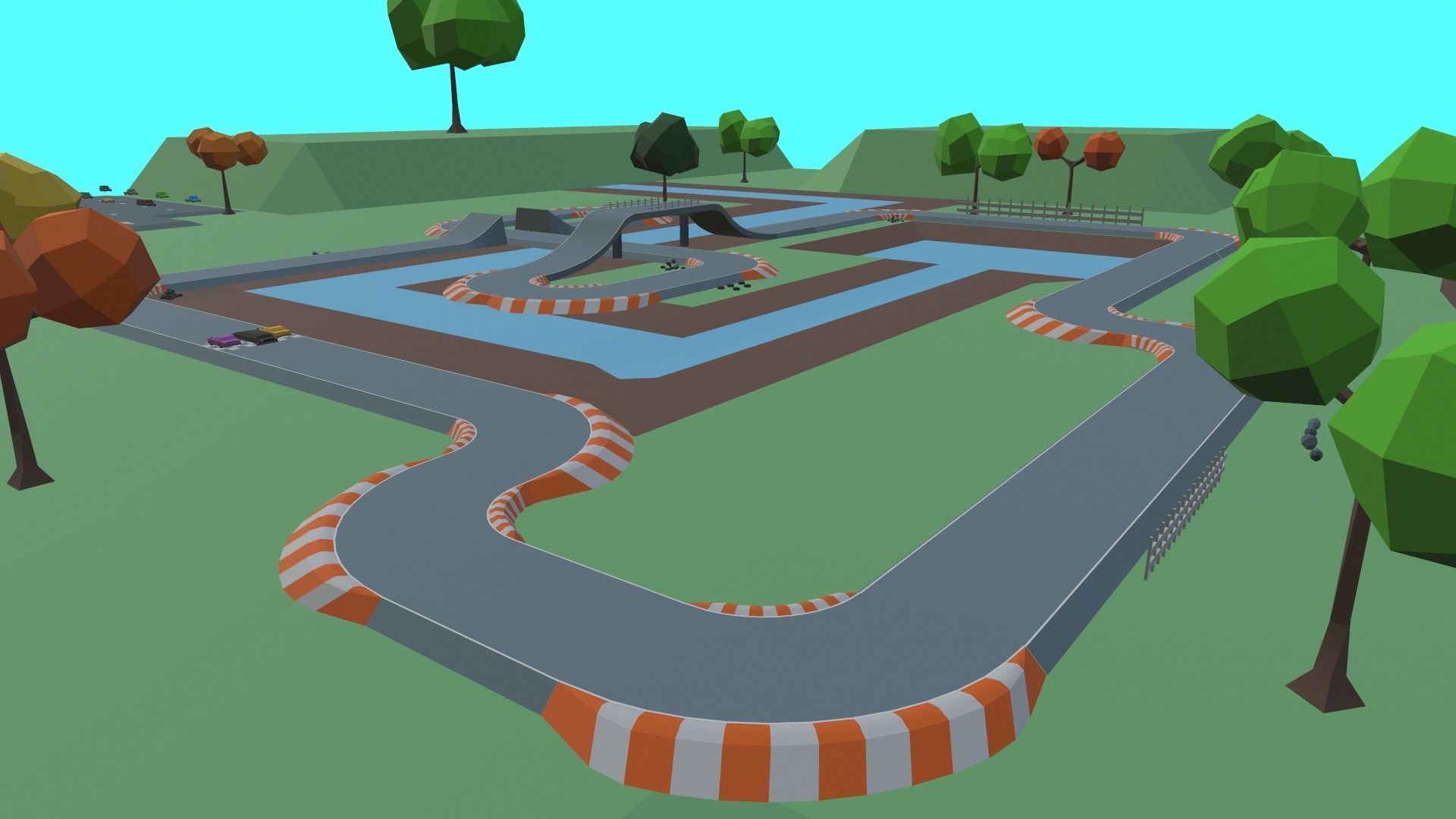 3D model Race Track Cartoon VR / AR / low-poly | CGTrader