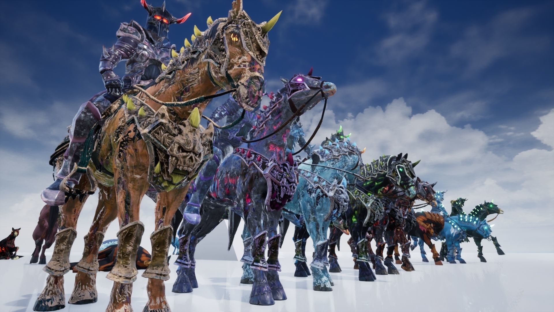 3D model Undead Horse and Unholy Knight VR / AR / low-poly rigged ...