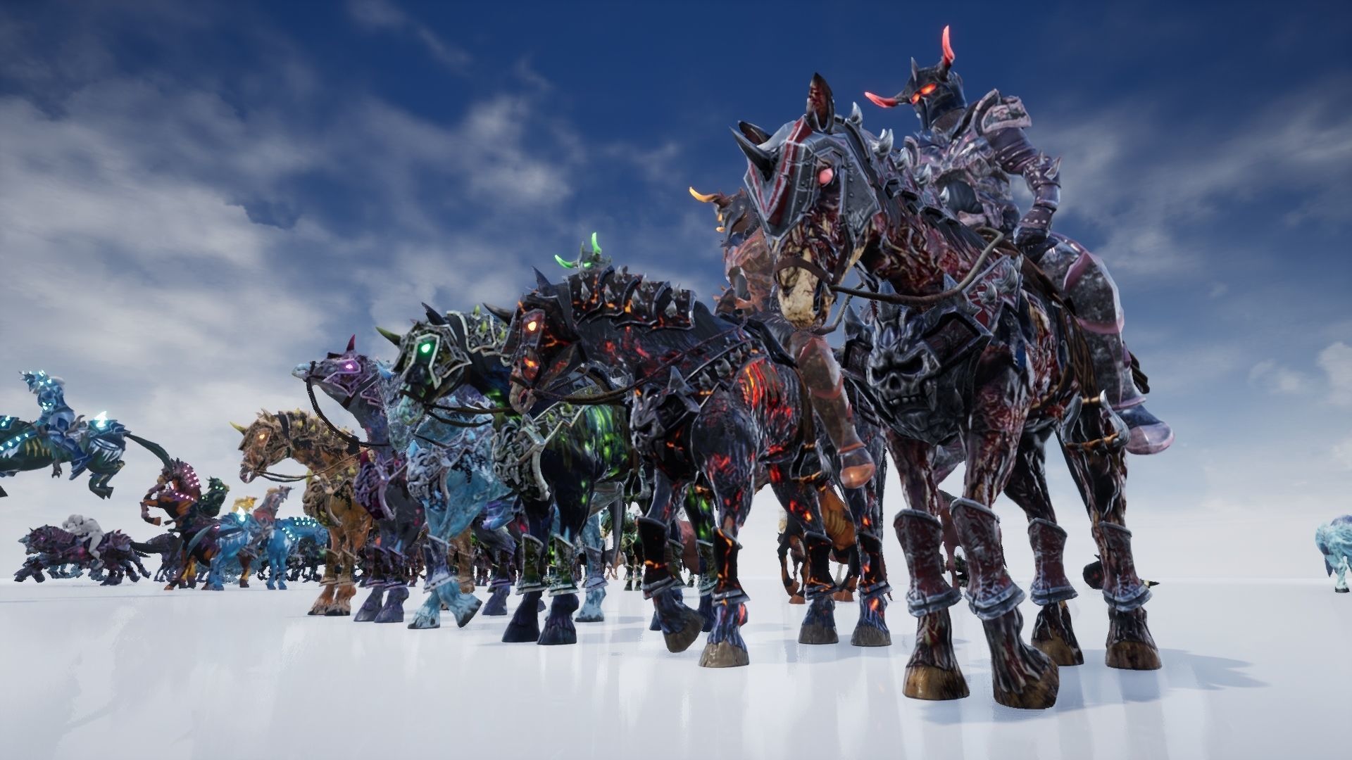 3D model Undead Horse and Unholy Knight VR / AR / low-poly rigged ...