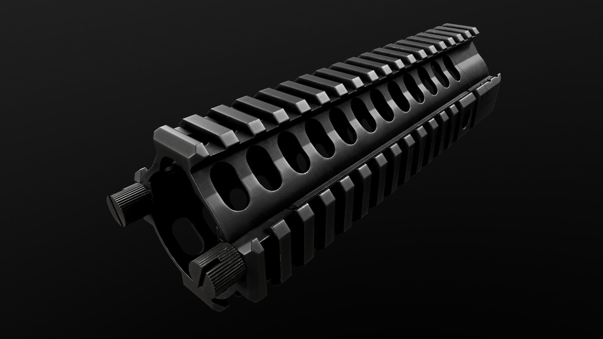 3D model LWRCI MKII-B Arm-R Rail AR15 handguard VR / AR / low-poly ...