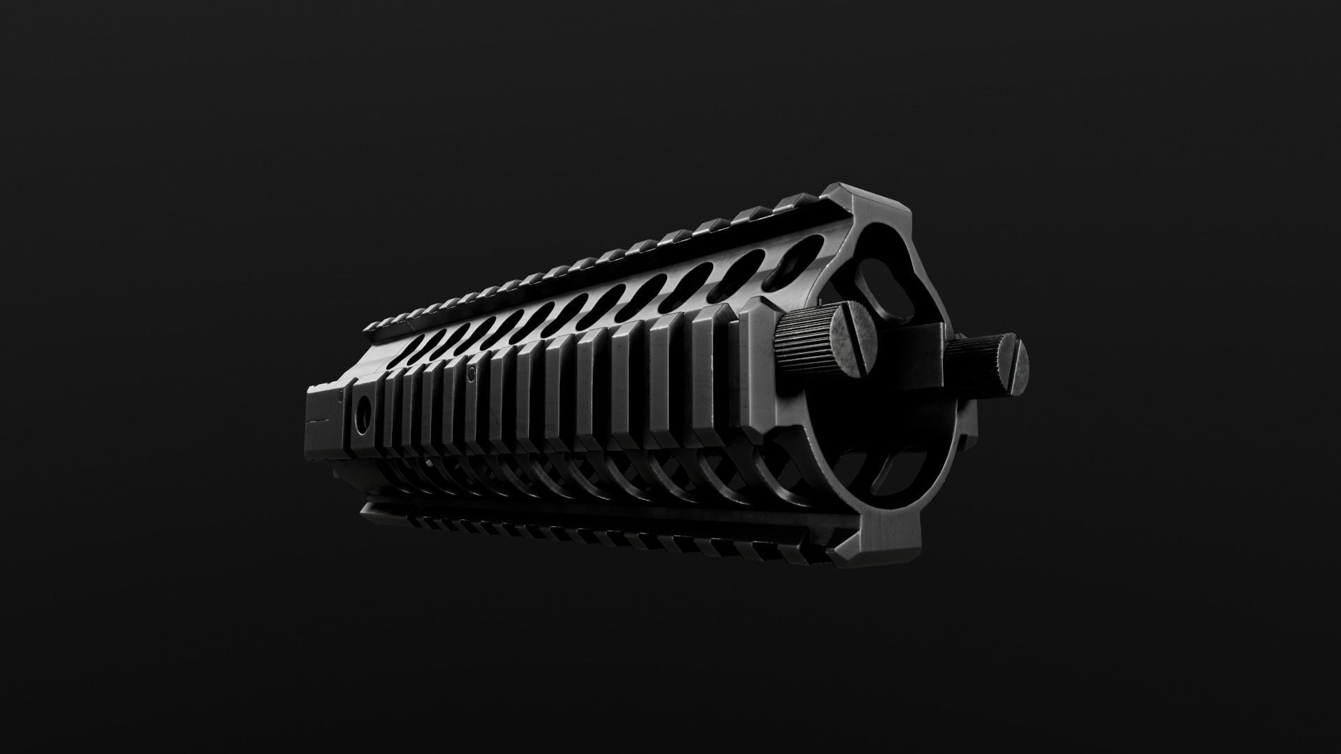 3D model LWRCI MKII-B Arm-R Rail AR15 handguard VR / AR / low-poly ...