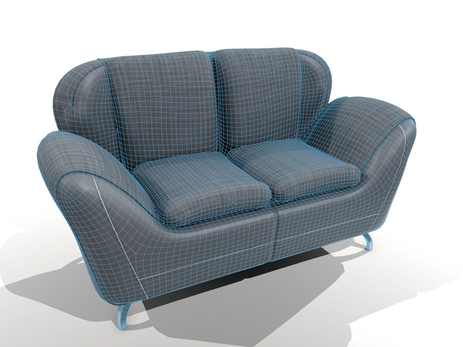 3D model Sofa model - Fully customizable textures with sbsar VR / AR ...