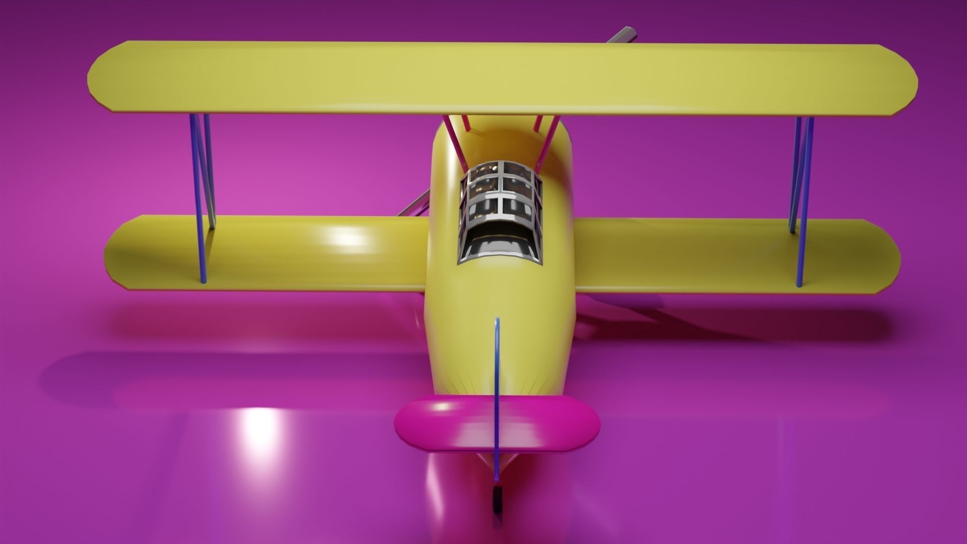 3D model Low Poly Biplane VR / AR / low-poly | CGTrader