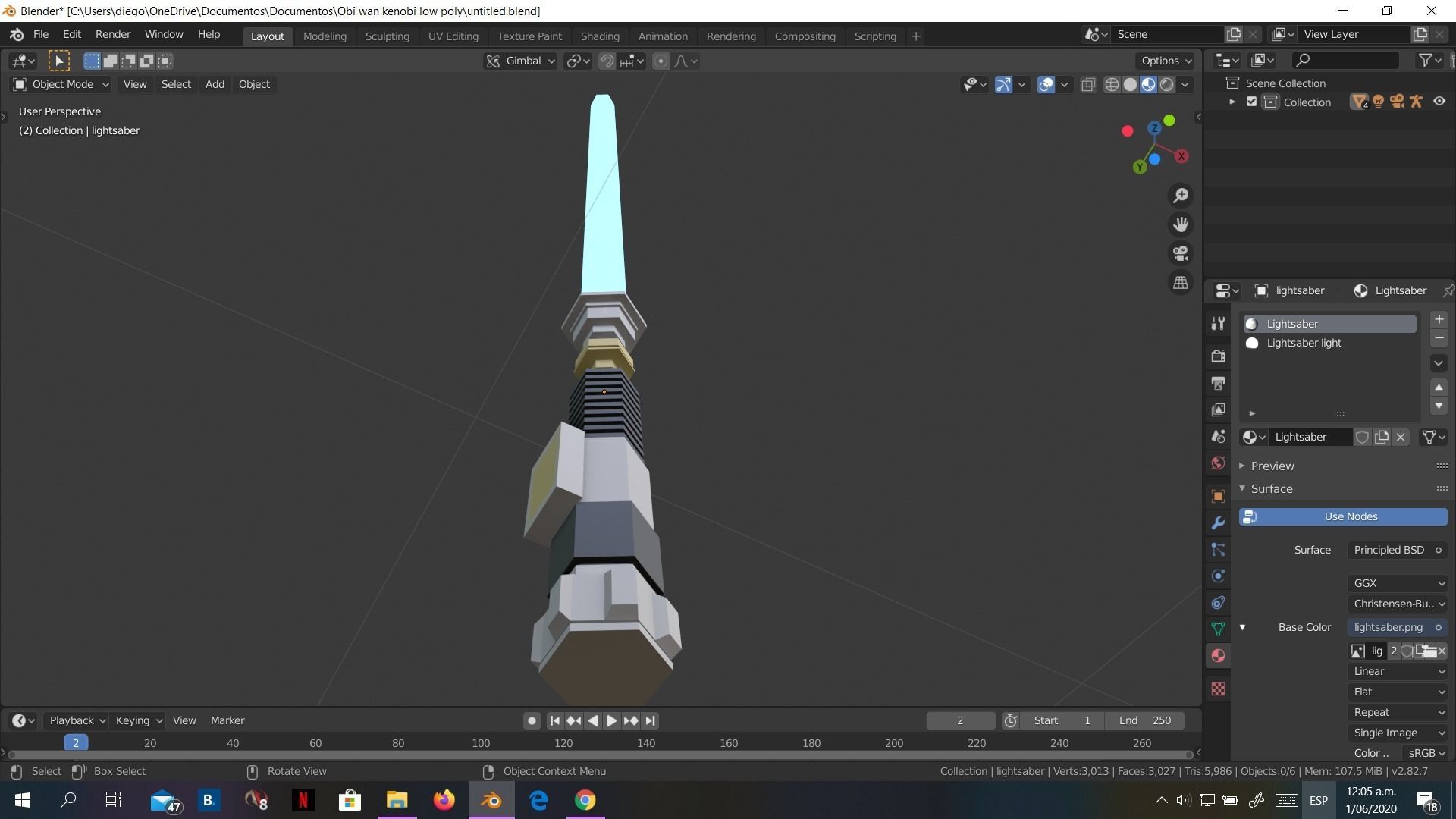 3D model Low-Poly Star Wars Obi Wan Jedi 3D rigged model Low Poly ...