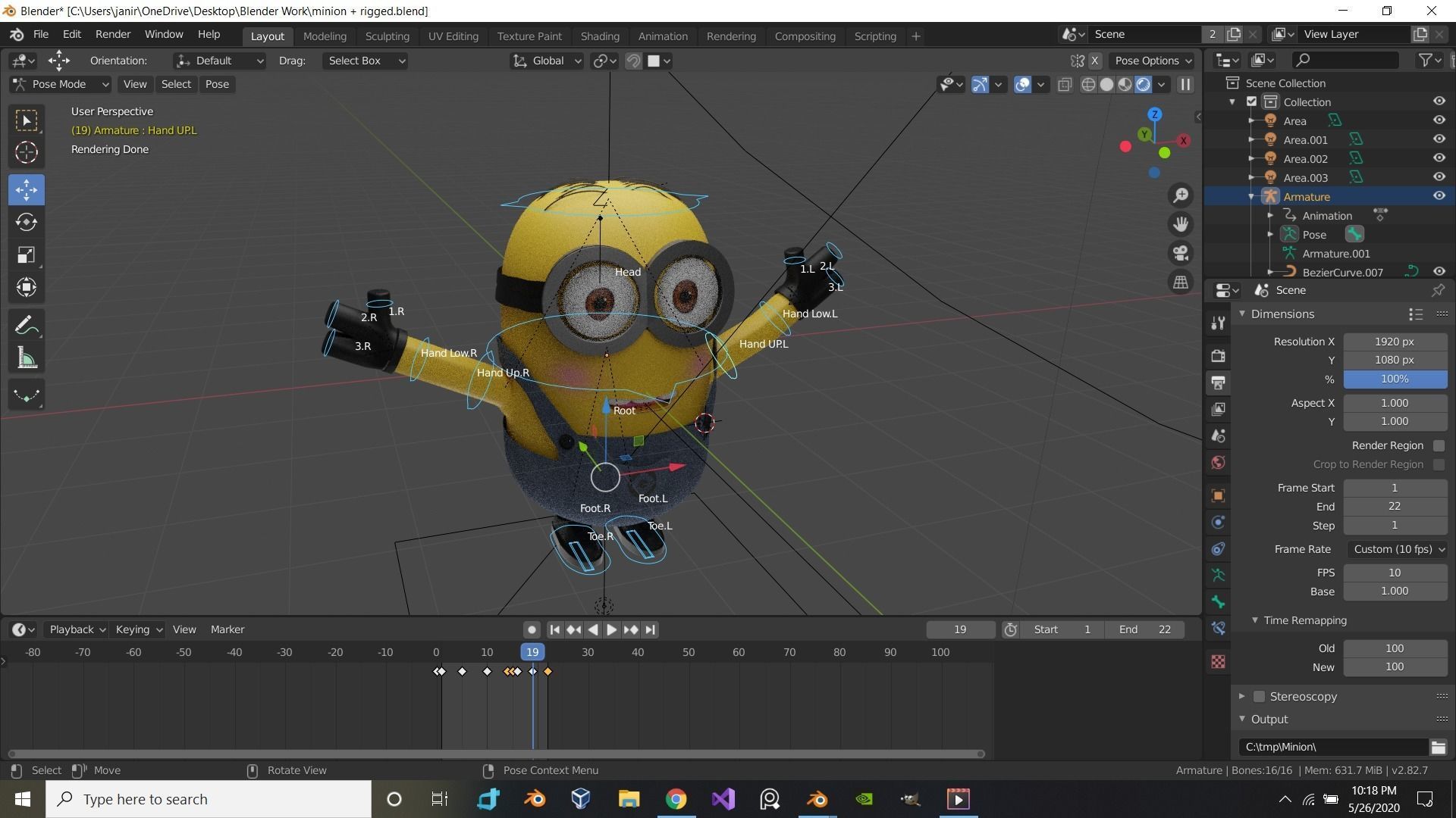 3D model of minion and rigged 3D model rigged | CGTrader
