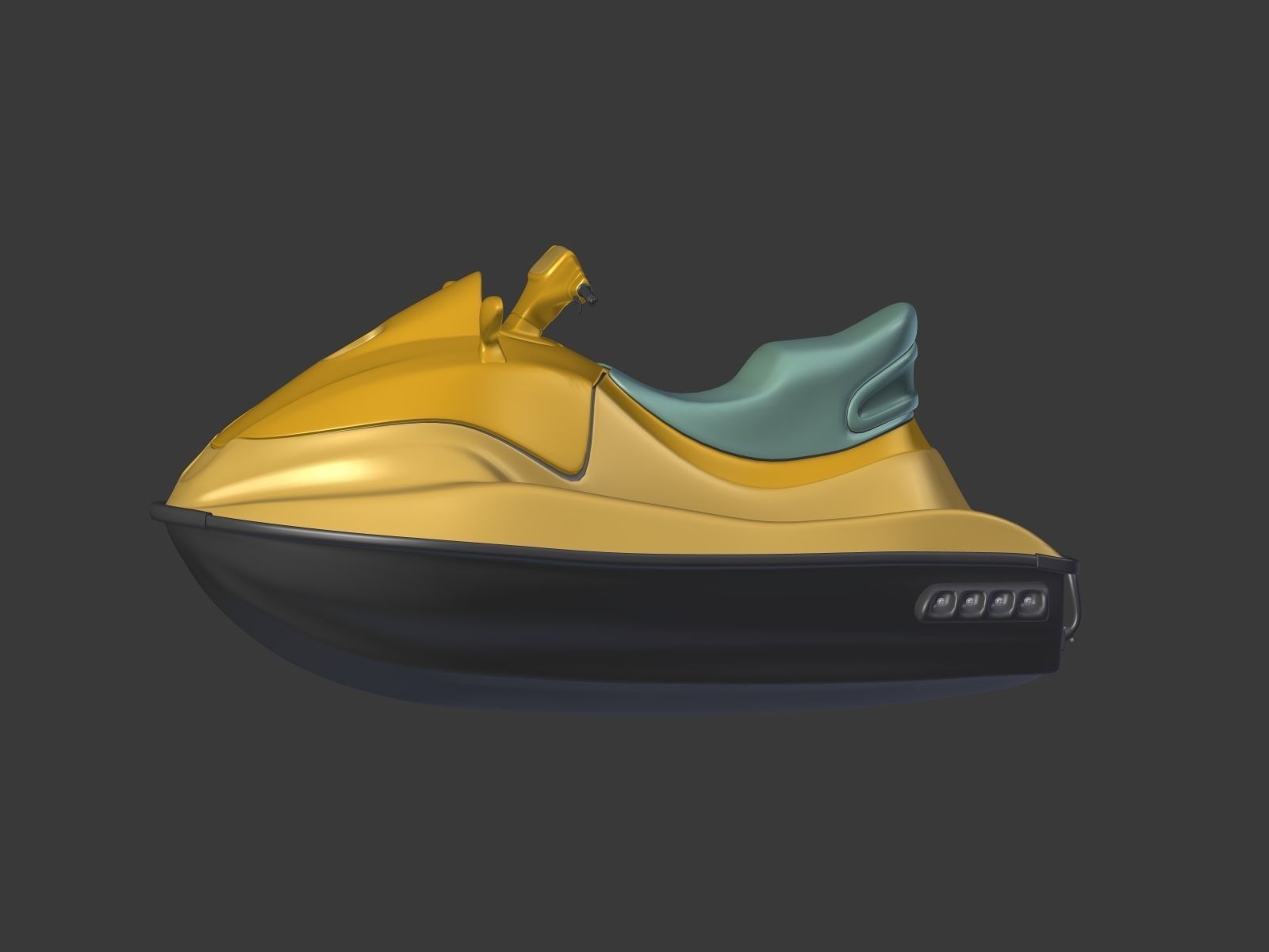 3D model Cartoon Jet Ski VR / AR / low-poly | CGTrader
