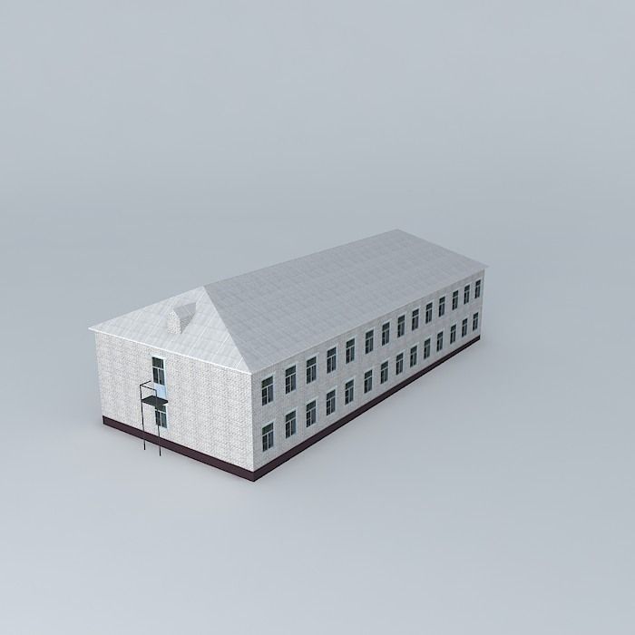 Grey Hostel free 3D model | CGTrader