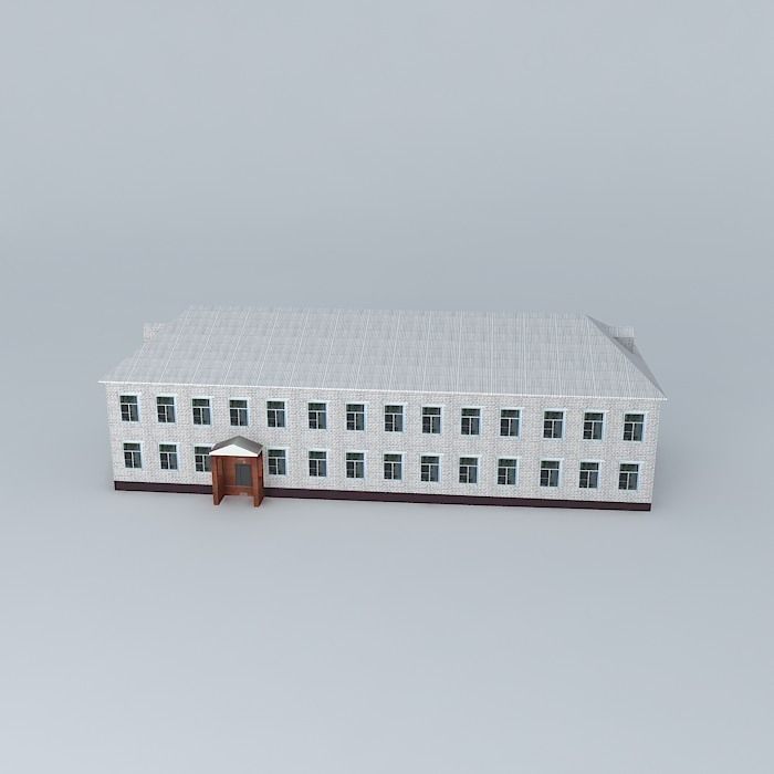 Grey Hostel free 3D model | CGTrader