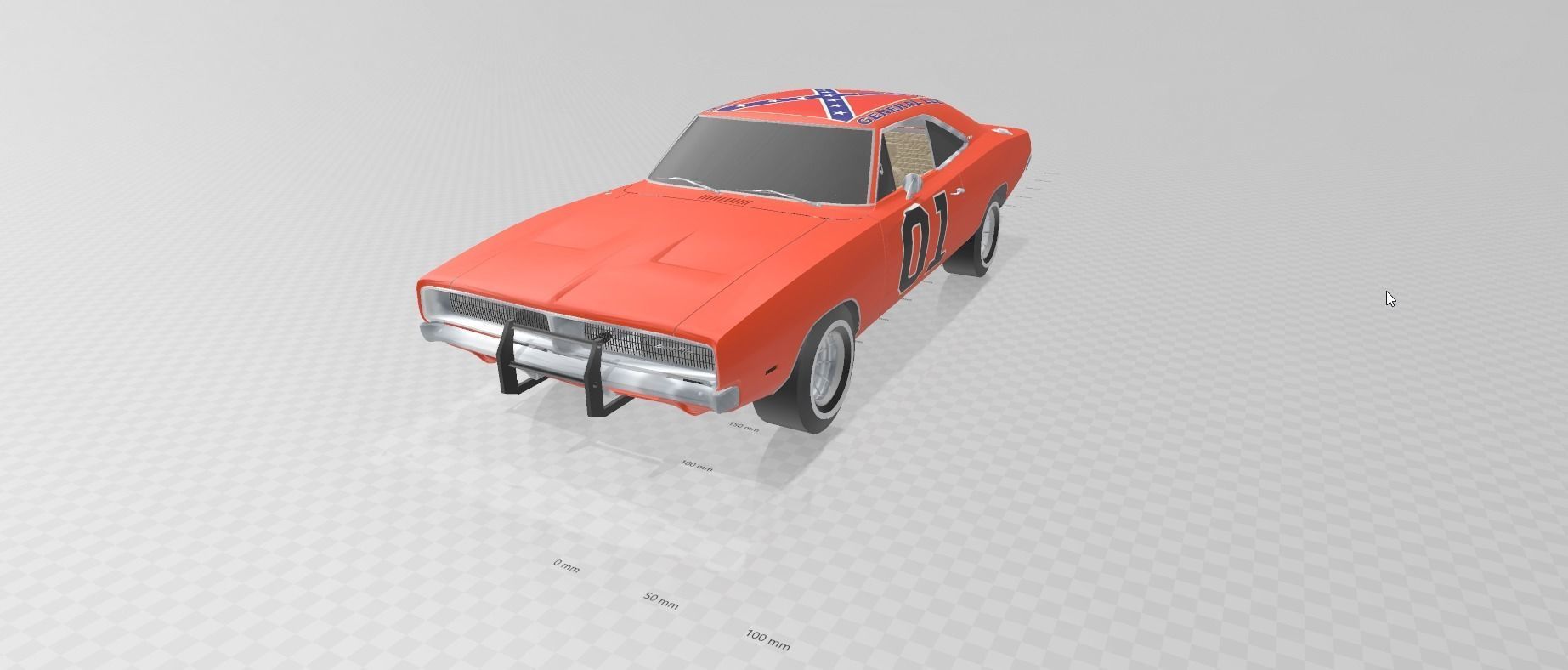 General Lee Dodge Charger 3D model 3D printable | CGTrader