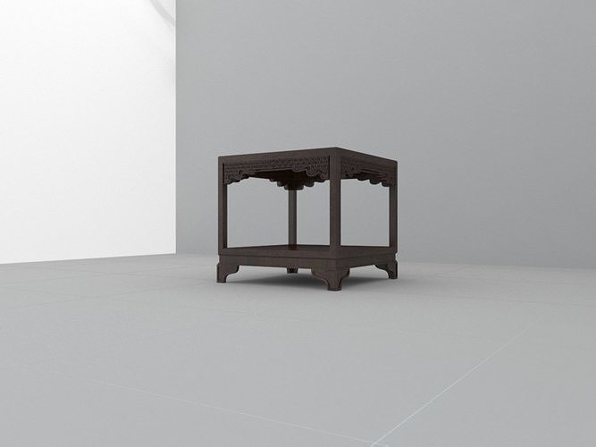 Chinese style Square table 3D model | CGTrader