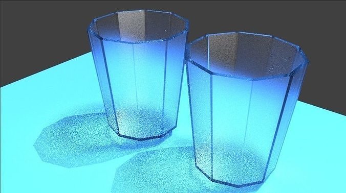 Transparent glass pair 3D model | CGTrader