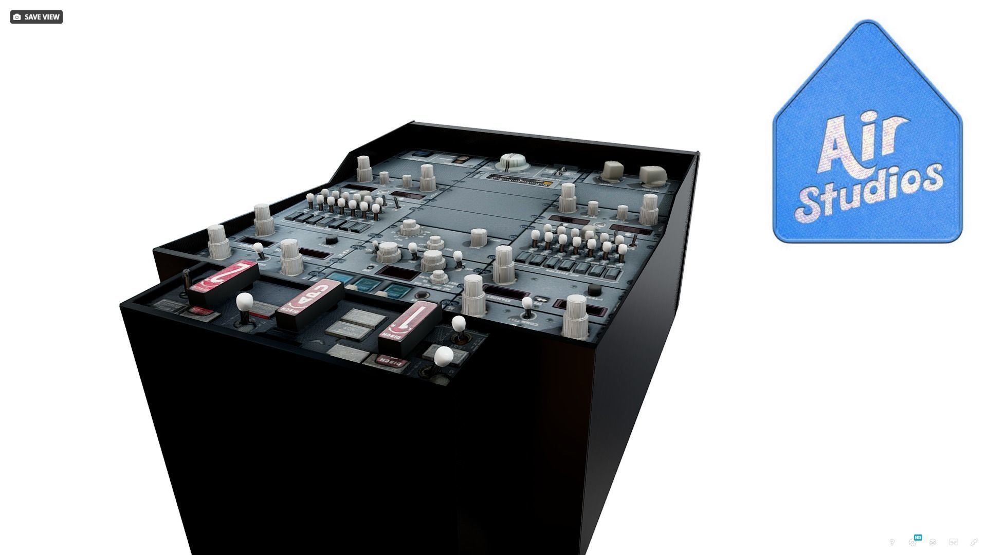 3D model Boeing 737 Cockpit Central Panels VR / AR / low-poly | CGTrader