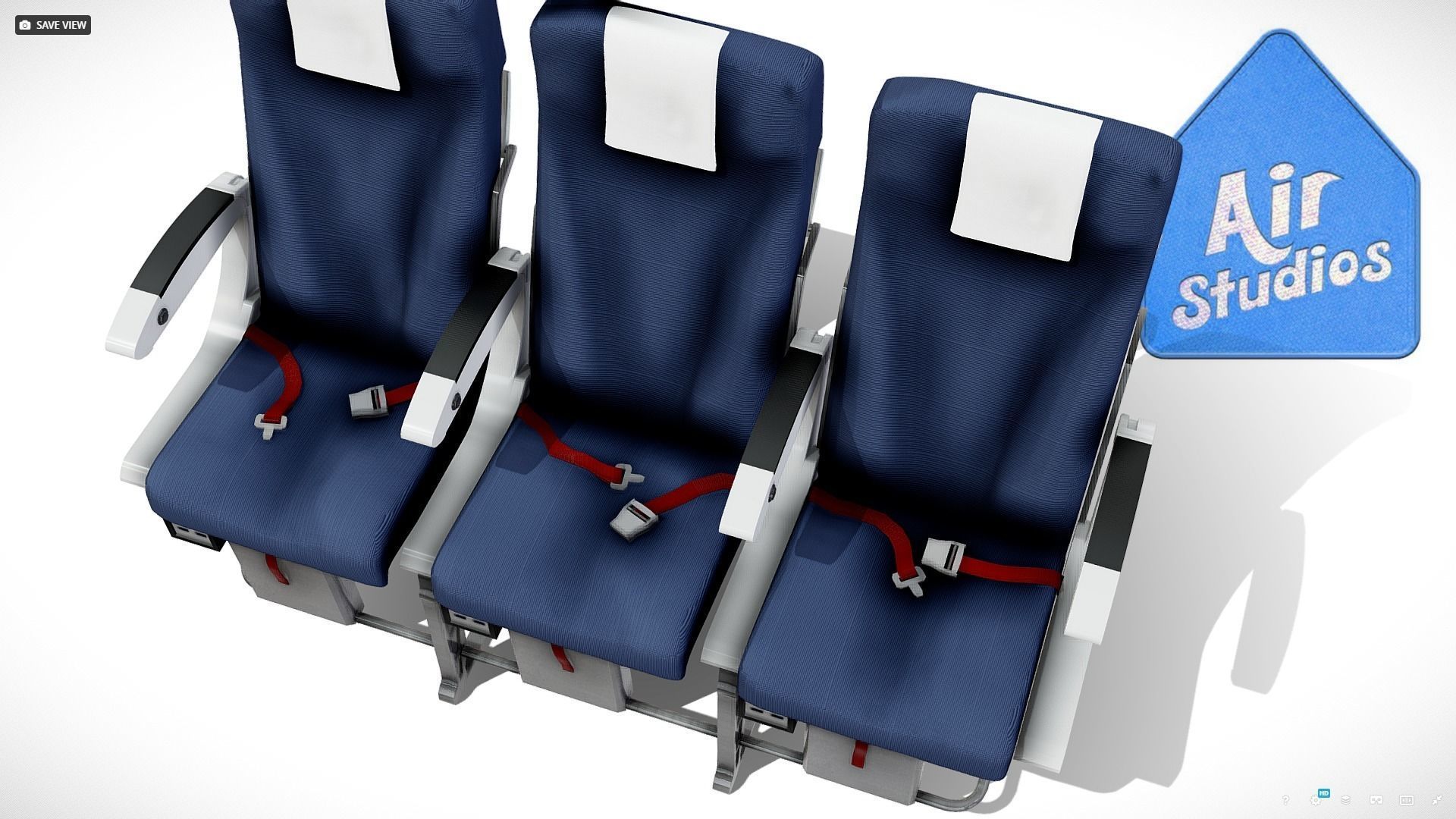 Airplane Cabin Seats 3D model | CGTrader
