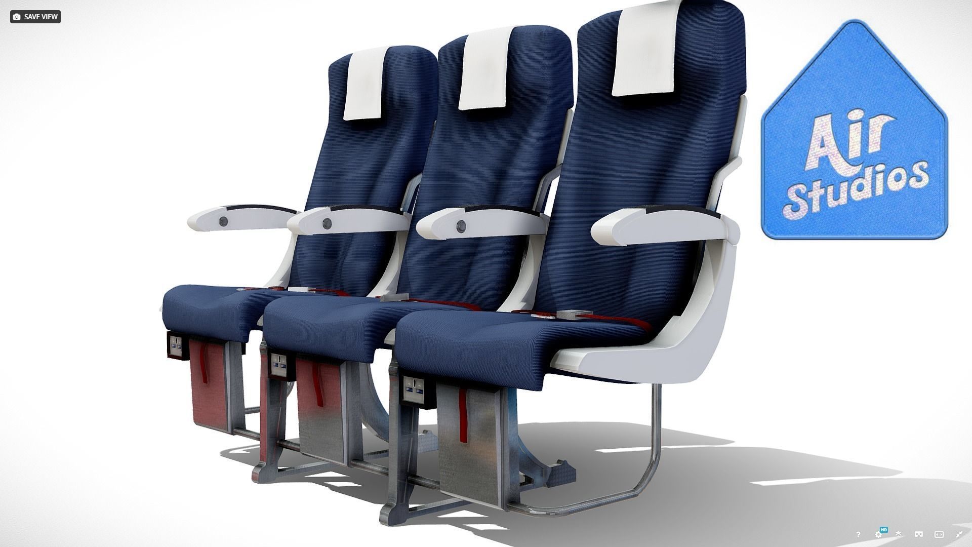 Airplane Cabin Seats 3D model | CGTrader
