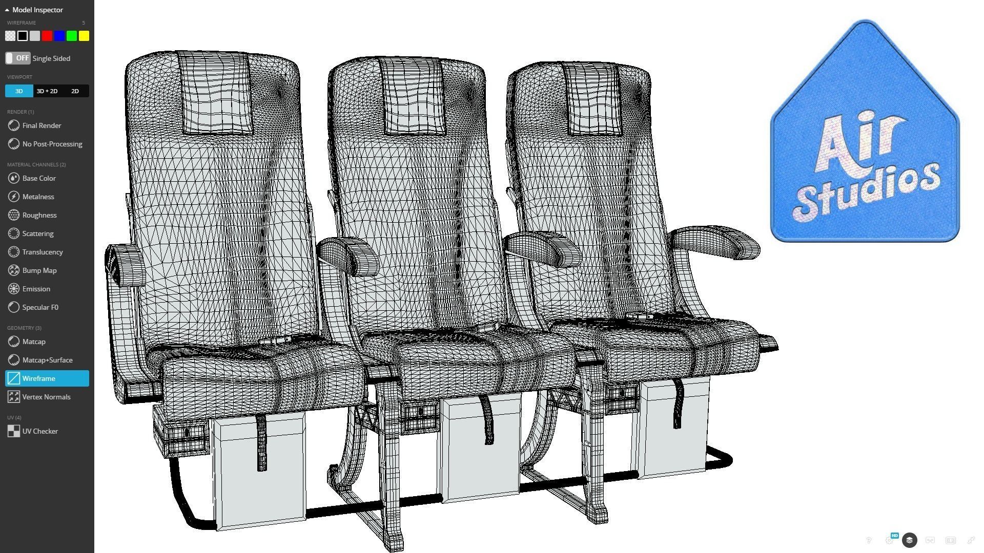 Airplane Cabin Seats 3D model | CGTrader