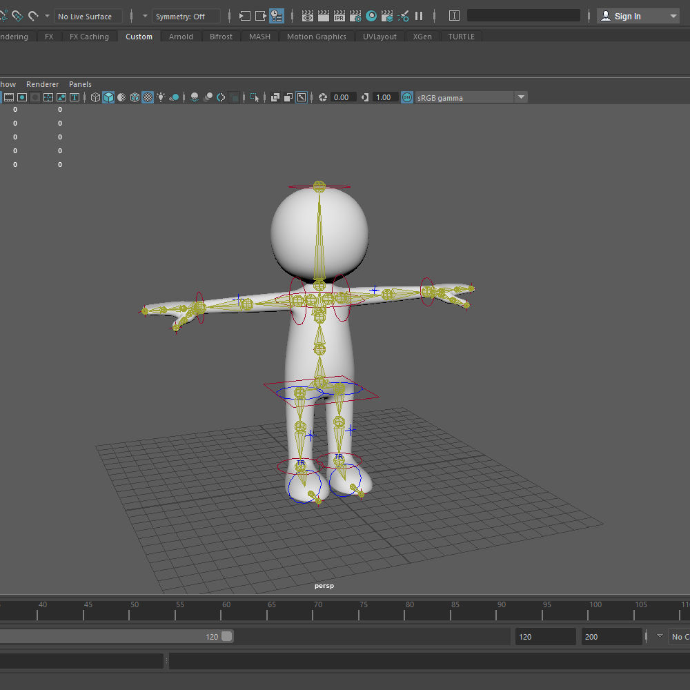 Stickman Character Rigged 3D model rigged | CGTrader