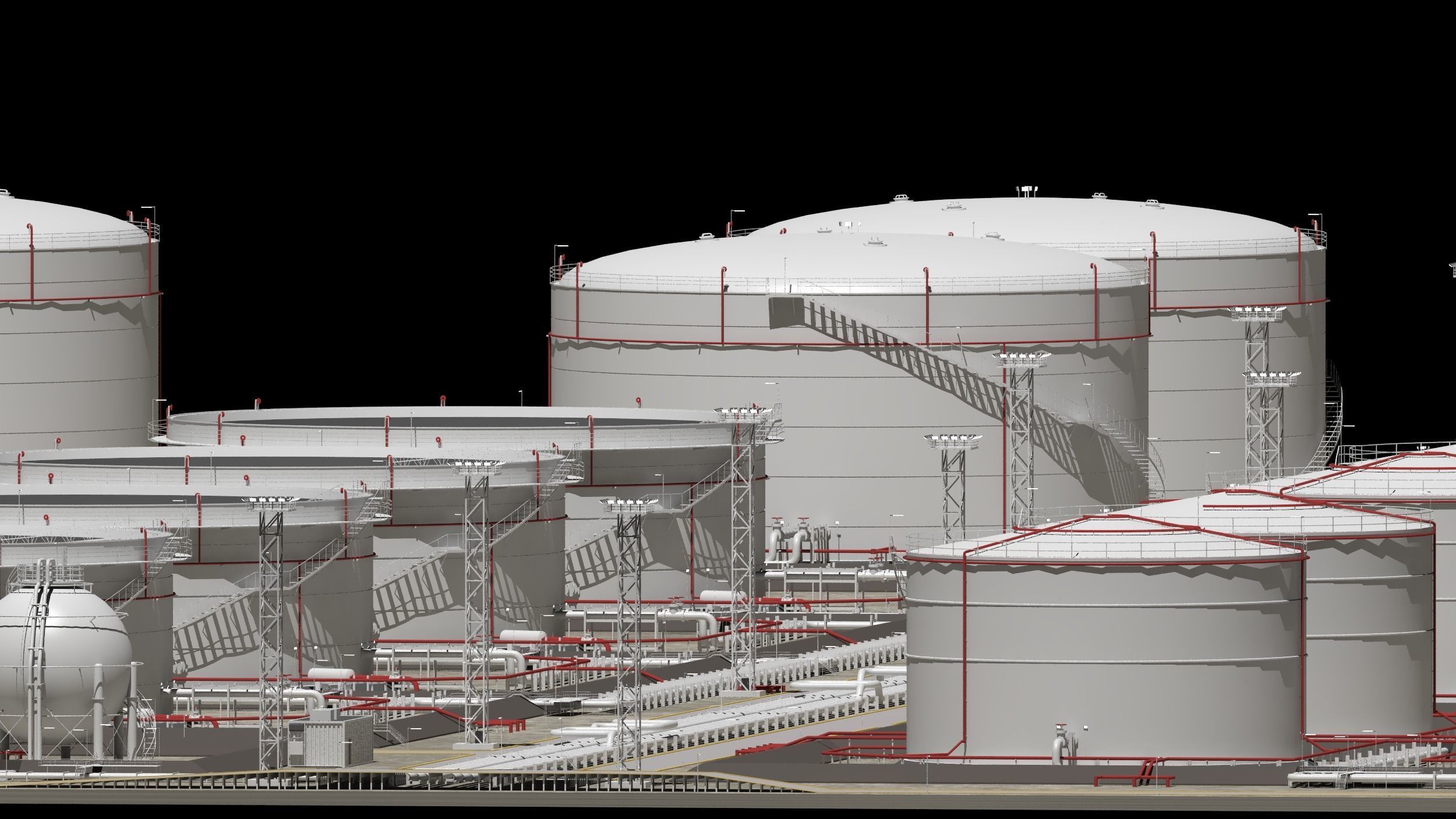 oil storage facility 3D model | CGTrader