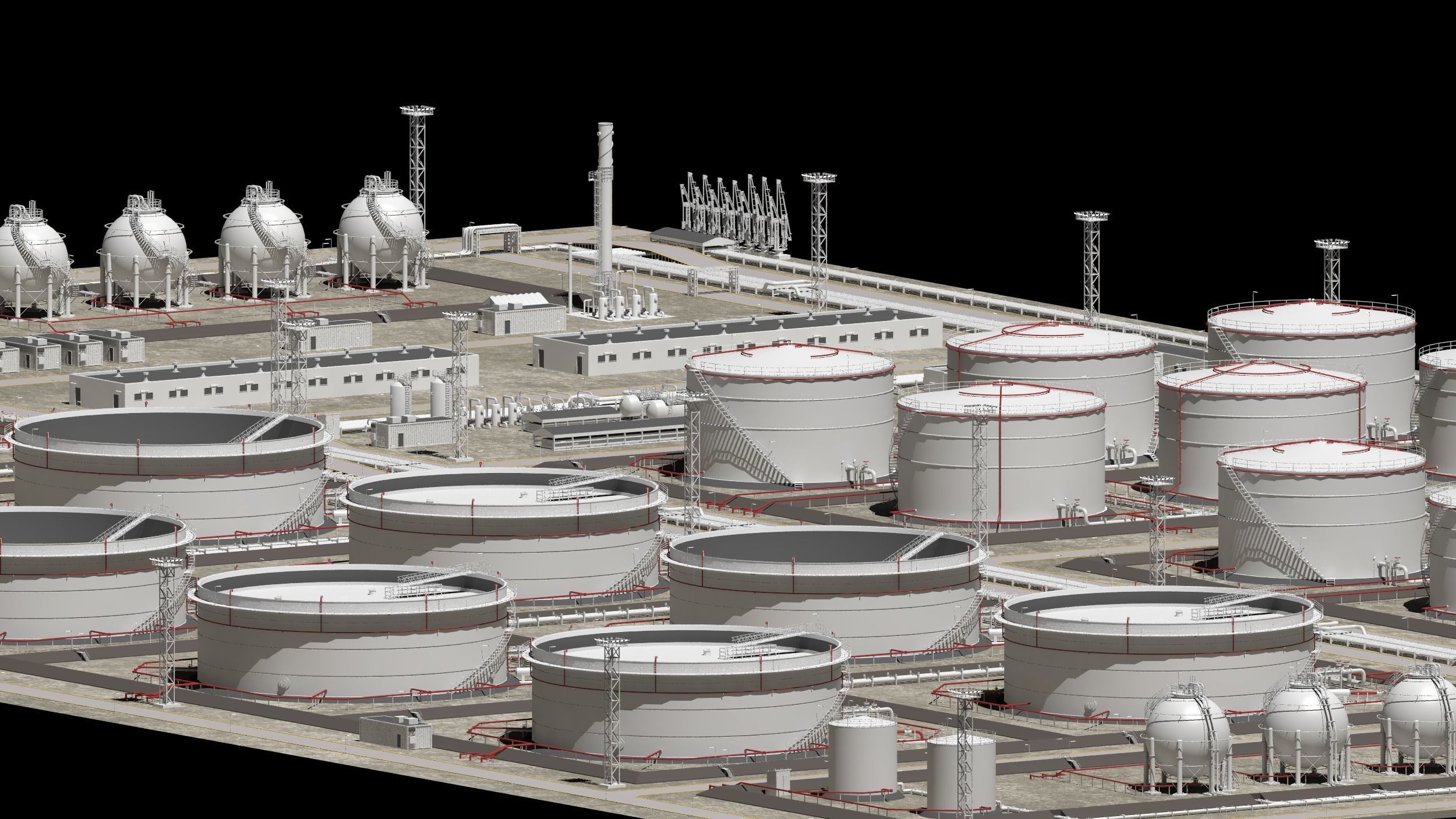 oil storage facility 3D model | CGTrader