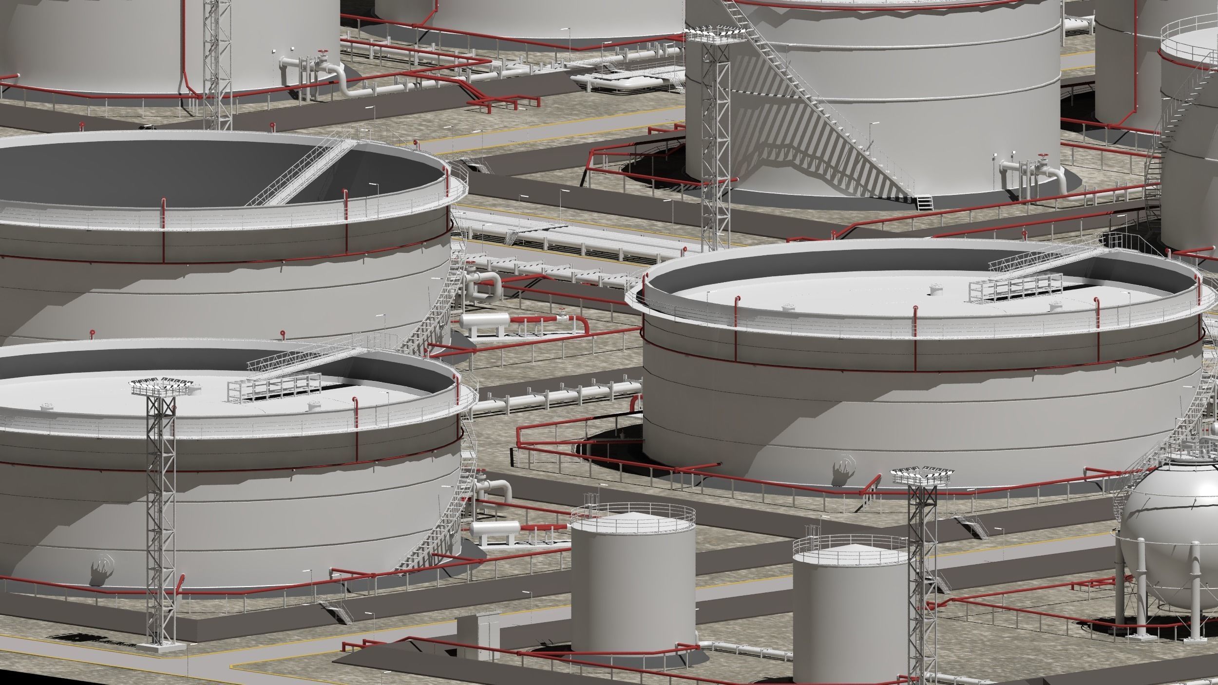 oil storage facility 3D model | CGTrader