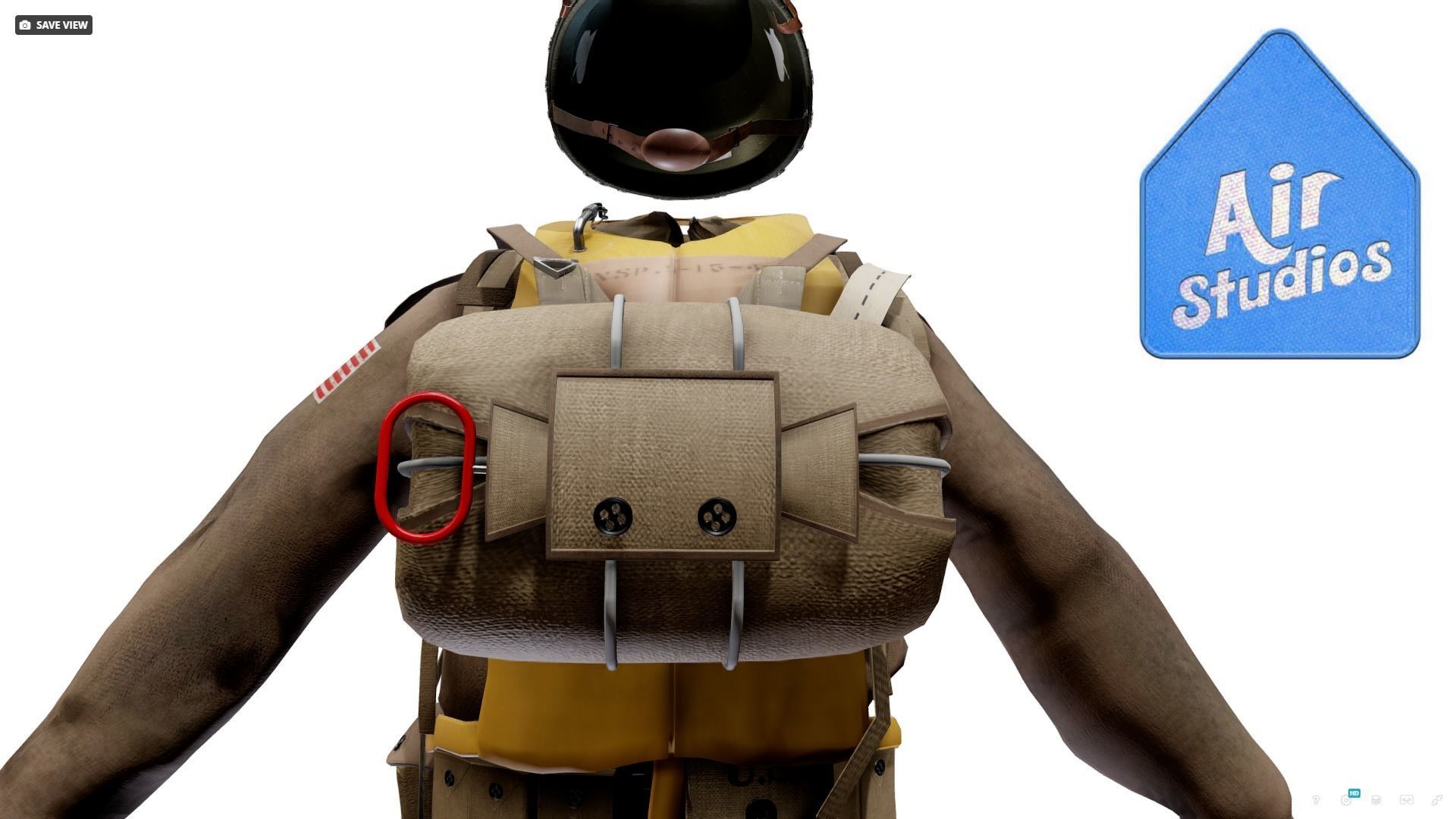 3D model World War 2 US Paratrooper Uniform VR / AR / low-poly | CGTrader