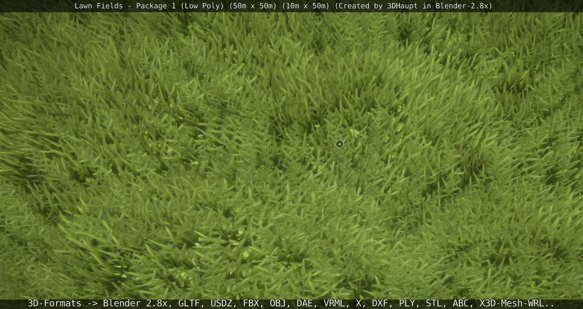 3D model Low-Poly Lawn Fields - Package 1 VR / AR / low-poly | CGTrader