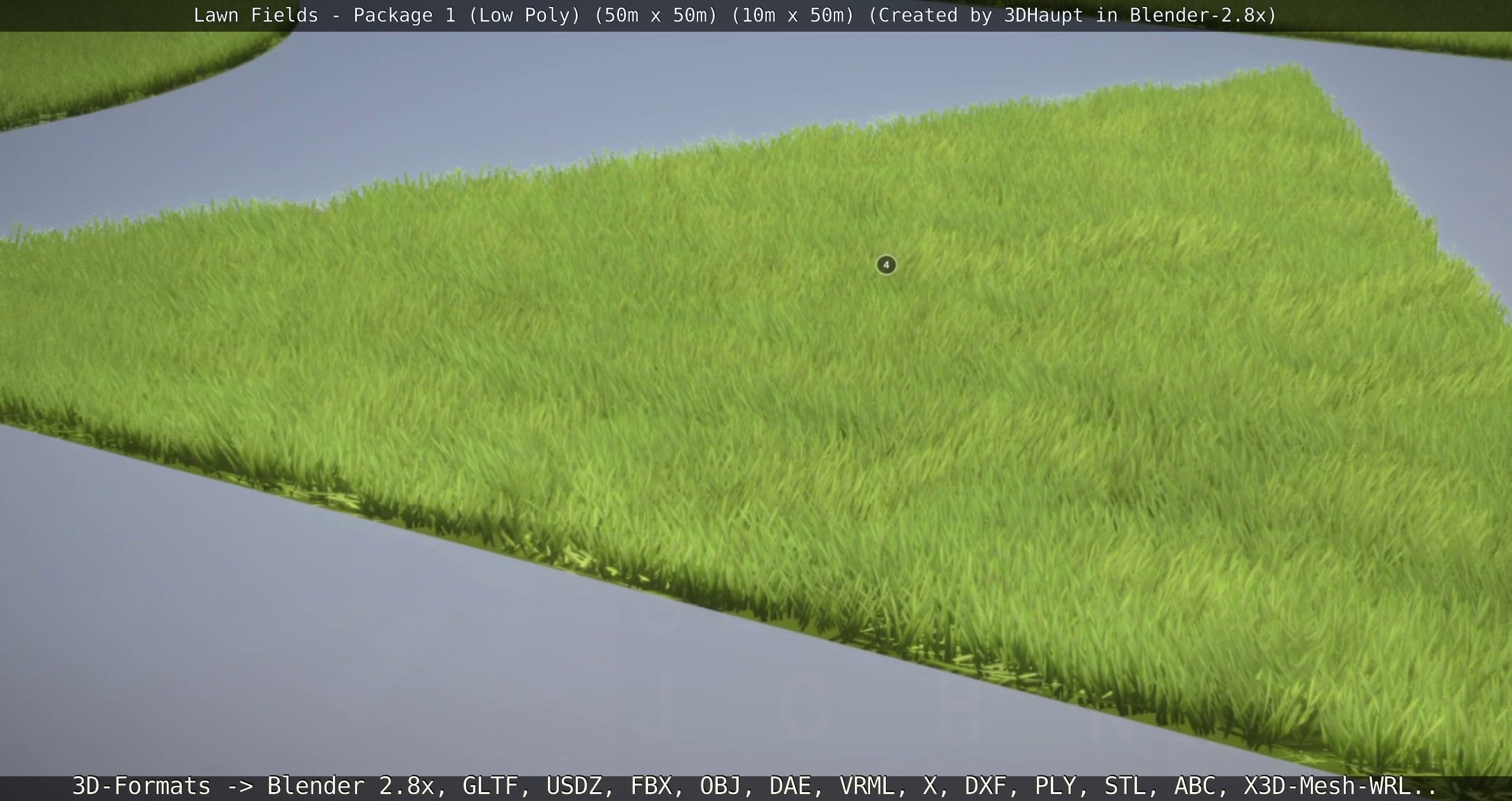3D model Low-Poly Lawn Fields - Package 1 VR / AR / low-poly | CGTrader