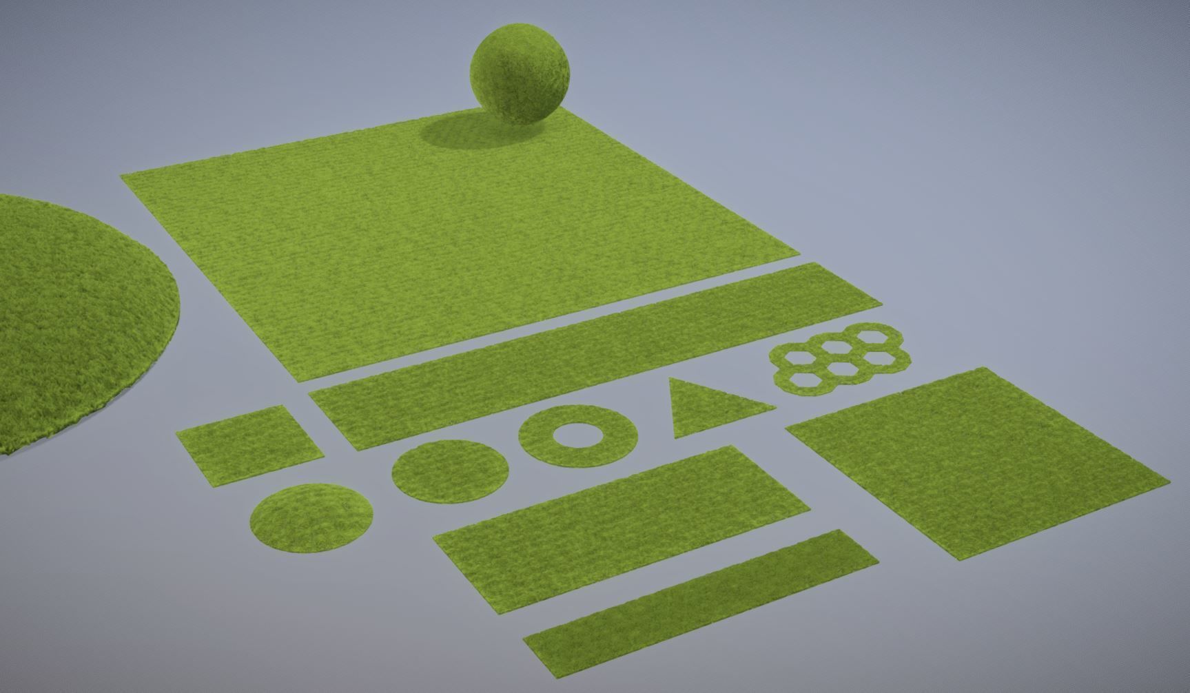 3D model Low-Poly Lawn Fields - Package 1 VR / AR / low-poly | CGTrader