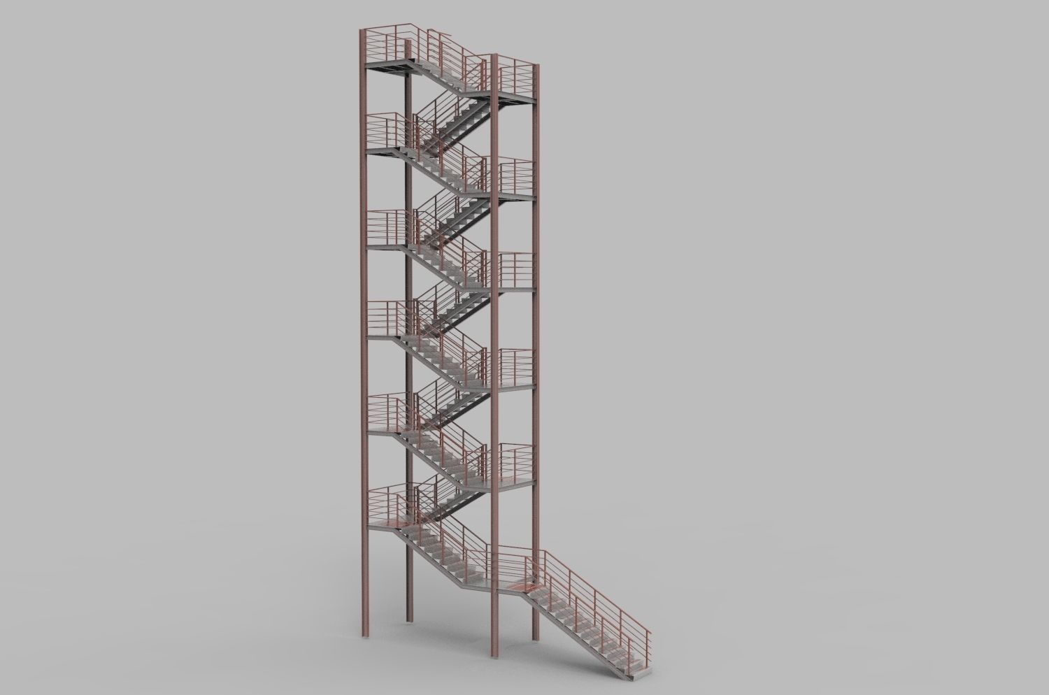 Fire ladders and platforms 3D model | CGTrader