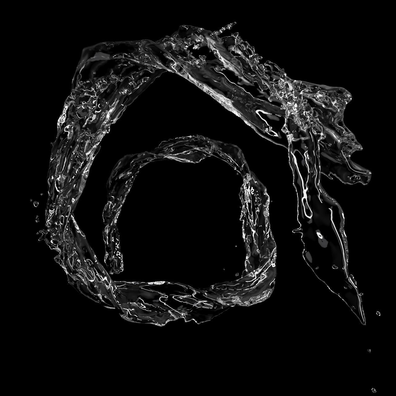 Animated water-liquid splash simulation - NO PLUGIN 3D model animated ...