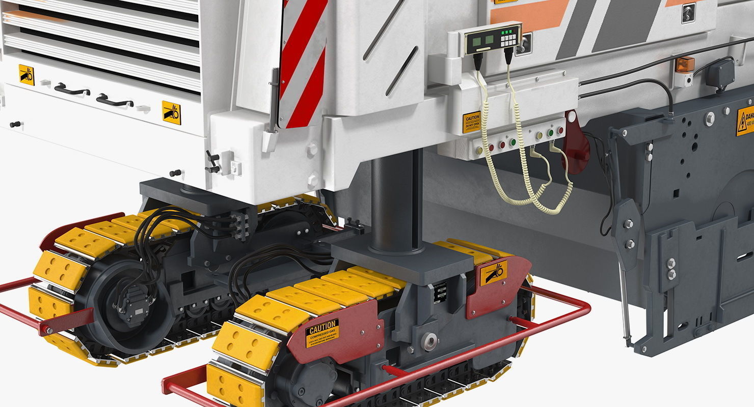 Wirtgen W2000 Asphalt Milling Machine Rigged 3D model rigged | CGTrader