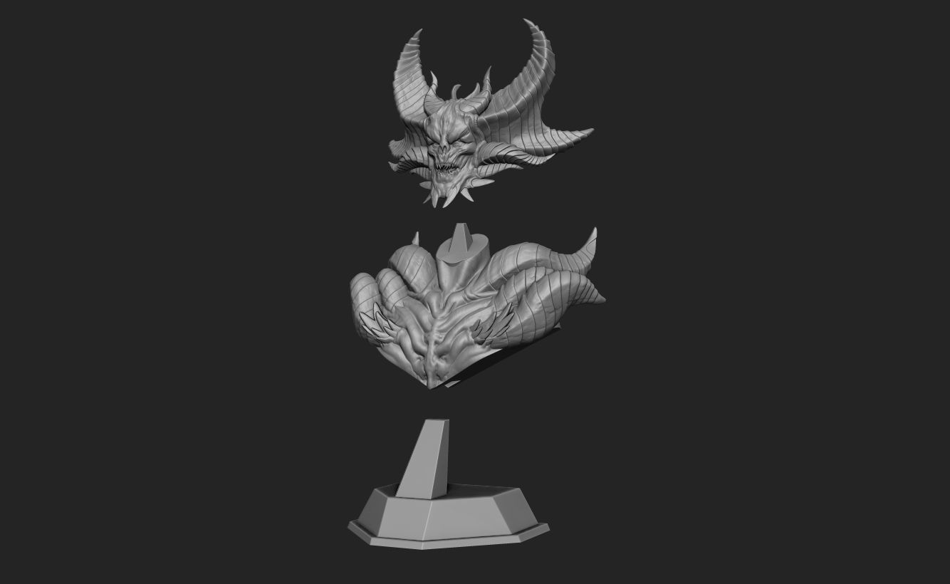 Demon Lord bust 3D Print 3D model 3D printable | CGTrader