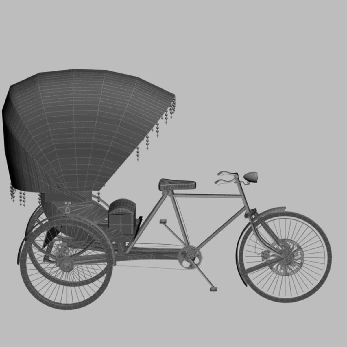 Chinese rickshaw 3D model | CGTrader